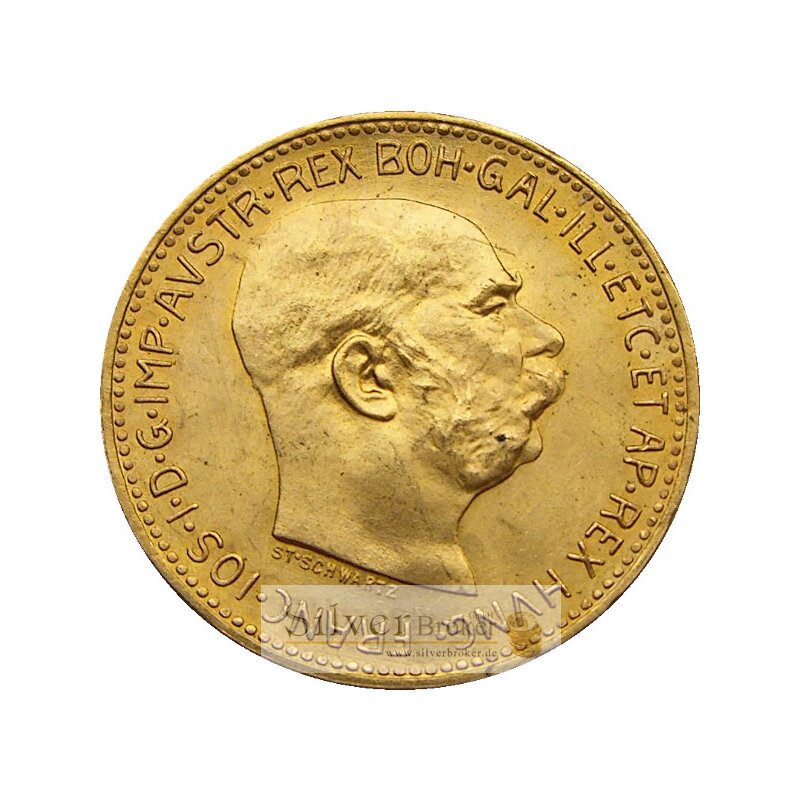 10 Kronen Gold Österreich, 345,90